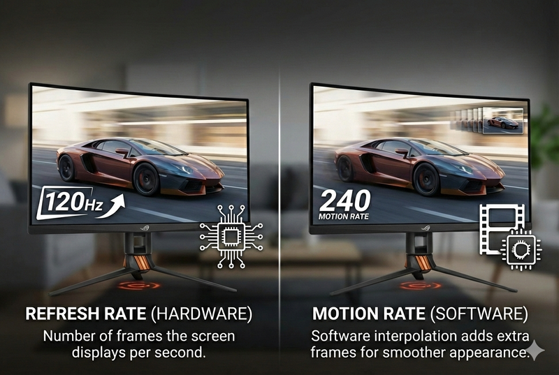Motion Rate vs Refresh Rate: What’s the Real Difference?