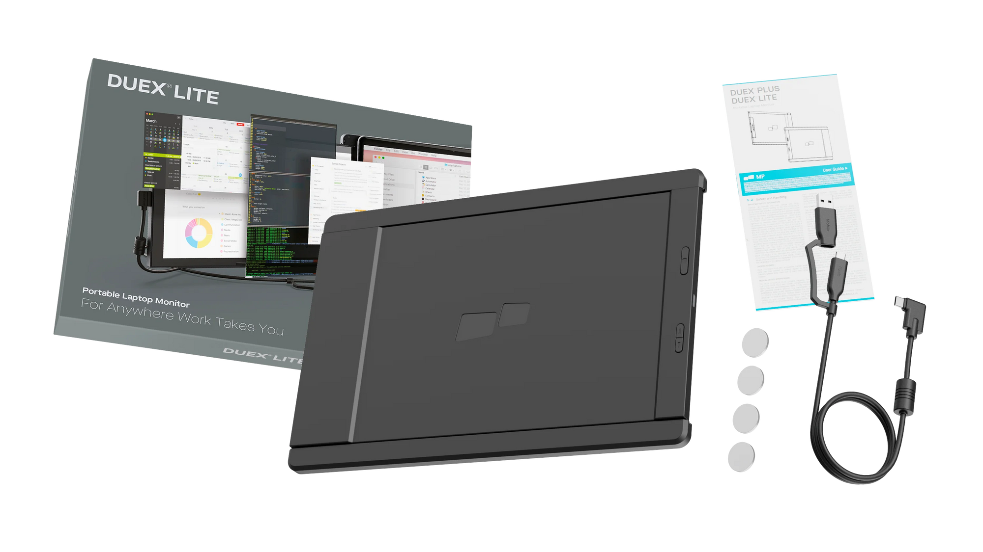 DUEX Lite Dual Laptop Monitor | Double Portable Monitor | Mobile Pixels