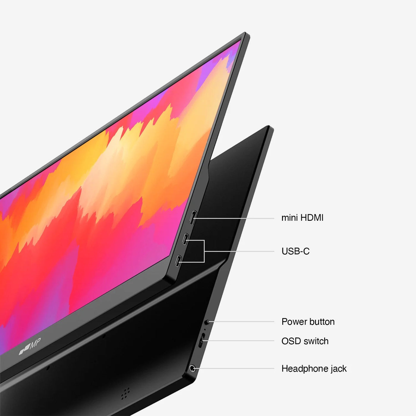 Fold 15 Inch Portable Screen with Speakers | Mobile Pixels